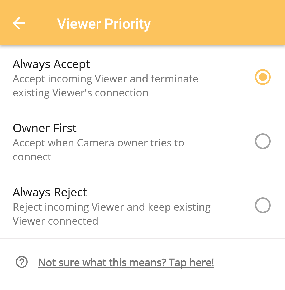 Viewer Priority – AlfredCamera Help Center