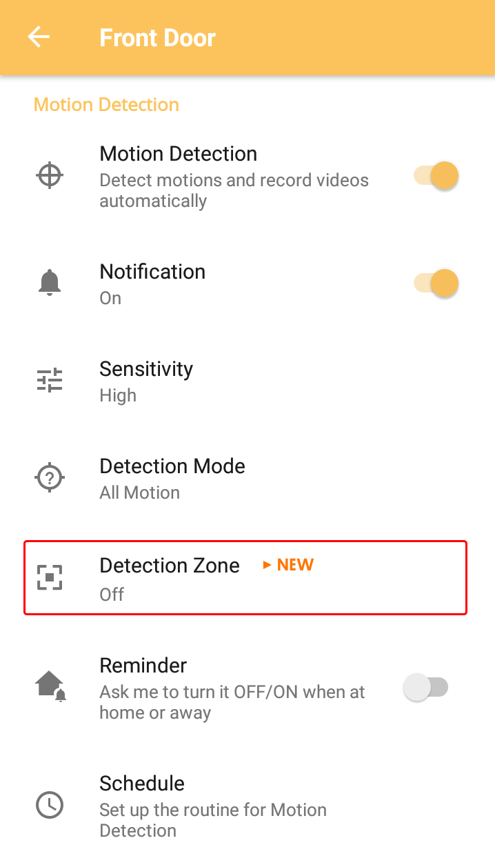 감지 구역 – AlfredCamera 도움말 센터